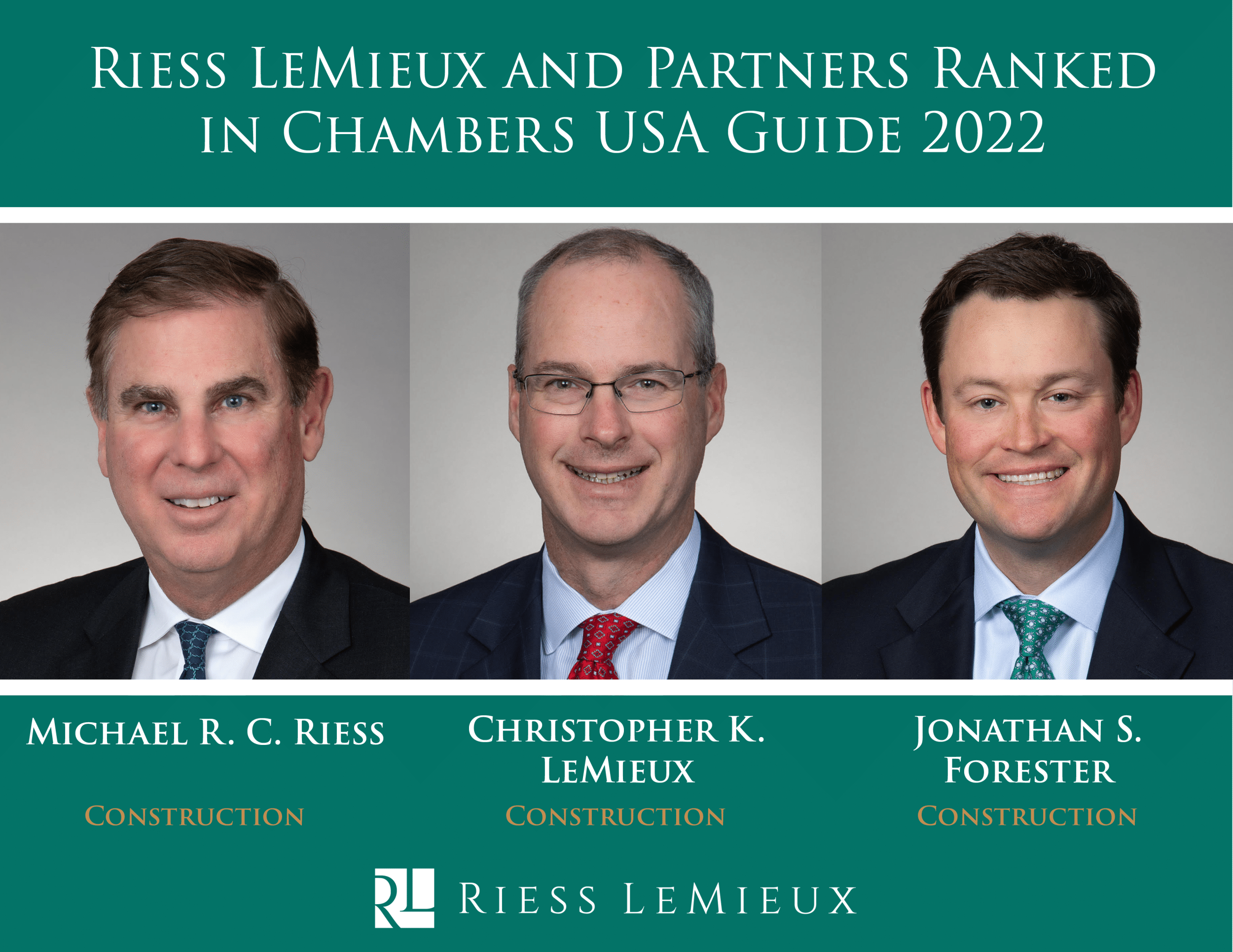 Riess LeMieux and Three Partners Ranked in Chambers USA Guide 2022 ...