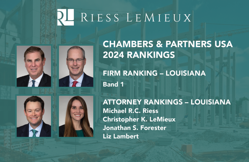 Riess LeMieux Announces Firm Recognition in Chambers USA - Riess LeMieux
